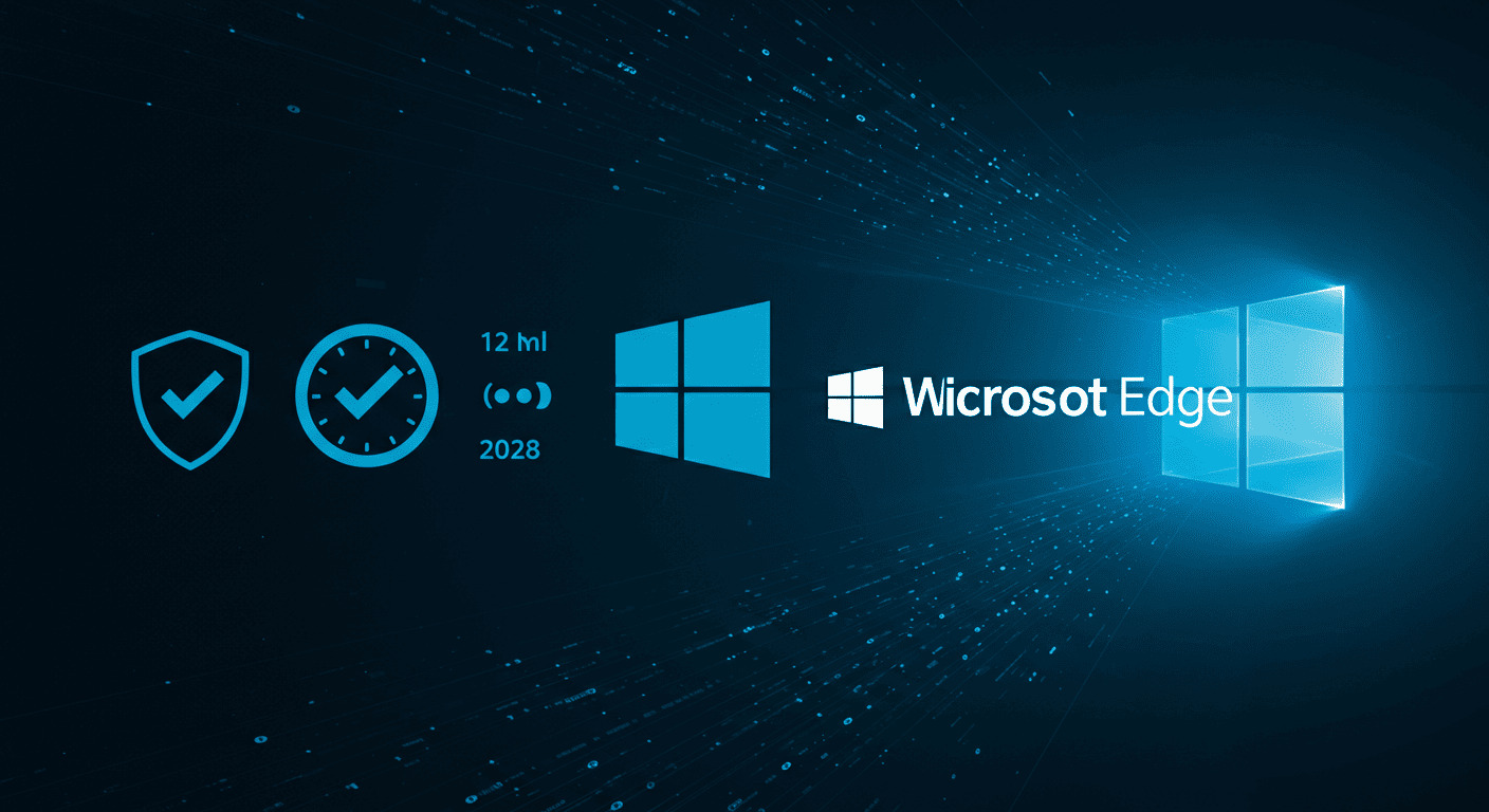 Microsoft Edge、Windows 10サポートを2028年まで延長 – ESU不要で無料アップデート継続